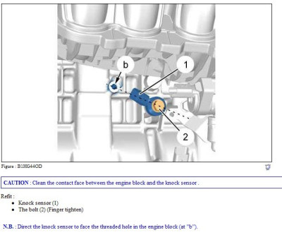 Knock Sensor Removal/replacement. - French Car Forum